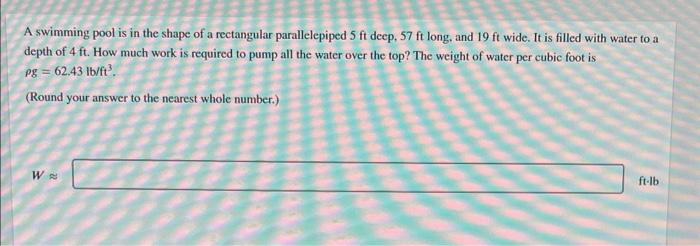 Solved A swimming pool is in the shape of a rectangular | Chegg.com