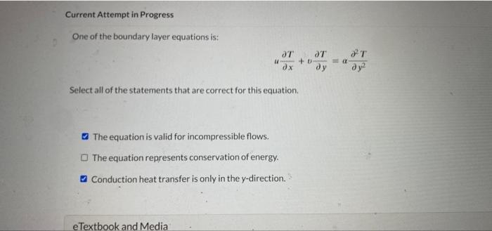 Solved Current Attempt in Progress One of the boundary layer | Chegg.com