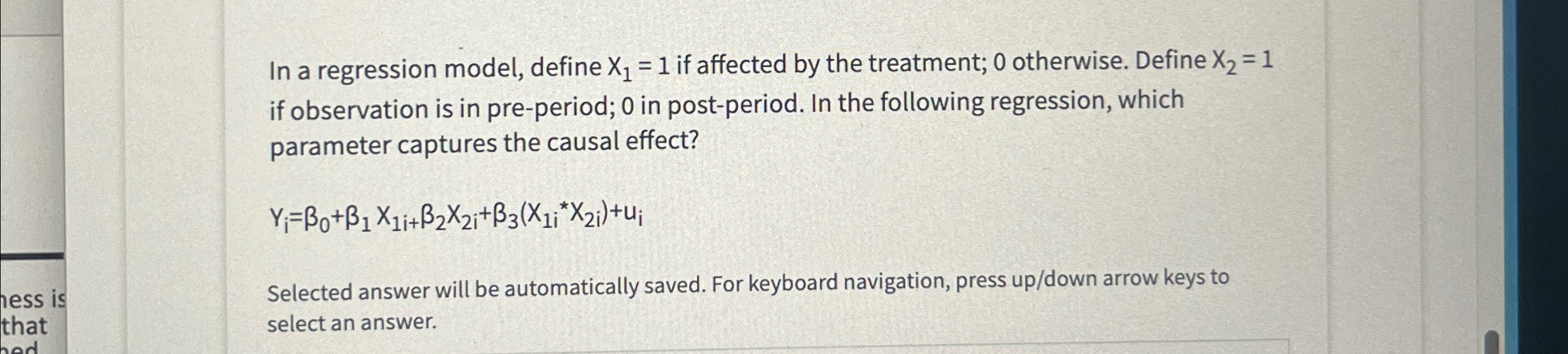 Solved In a regression model, define x1=1 ﻿if affected by | Chegg.com