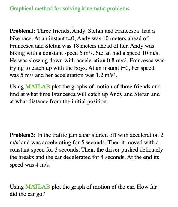 Solved Graphical method for solving kinematic problems | Chegg.com