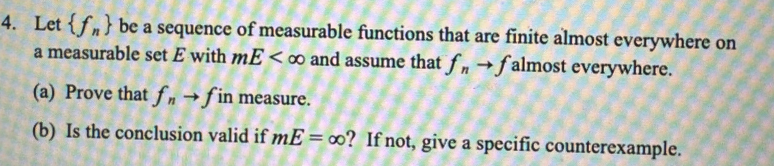 Solved Let {fn} ﻿be A Sequence Of Measurable Functions That