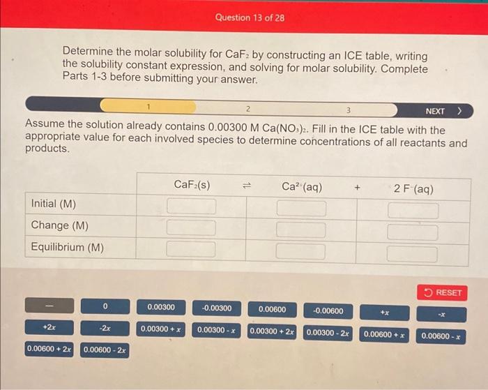 Solved Determine the molar solubility for CaF2 by | Chegg.com