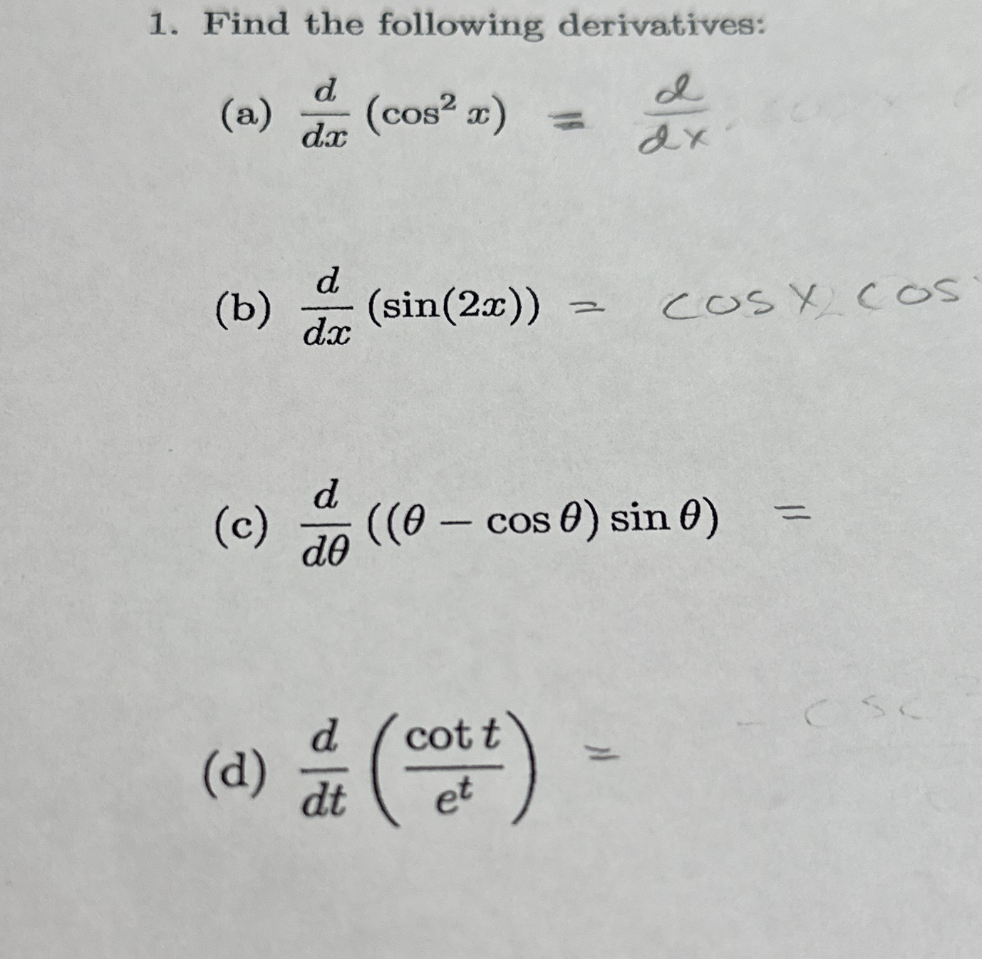 Solved Find the following | Chegg.com