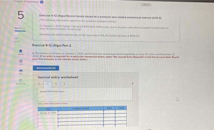 Solved Required informevon Exercise 9:12 (Aigo) Record bonds | Chegg.com