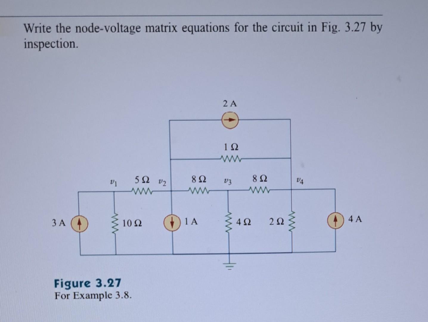 Solved Write the node-voltage matrix equations for the | Chegg.com