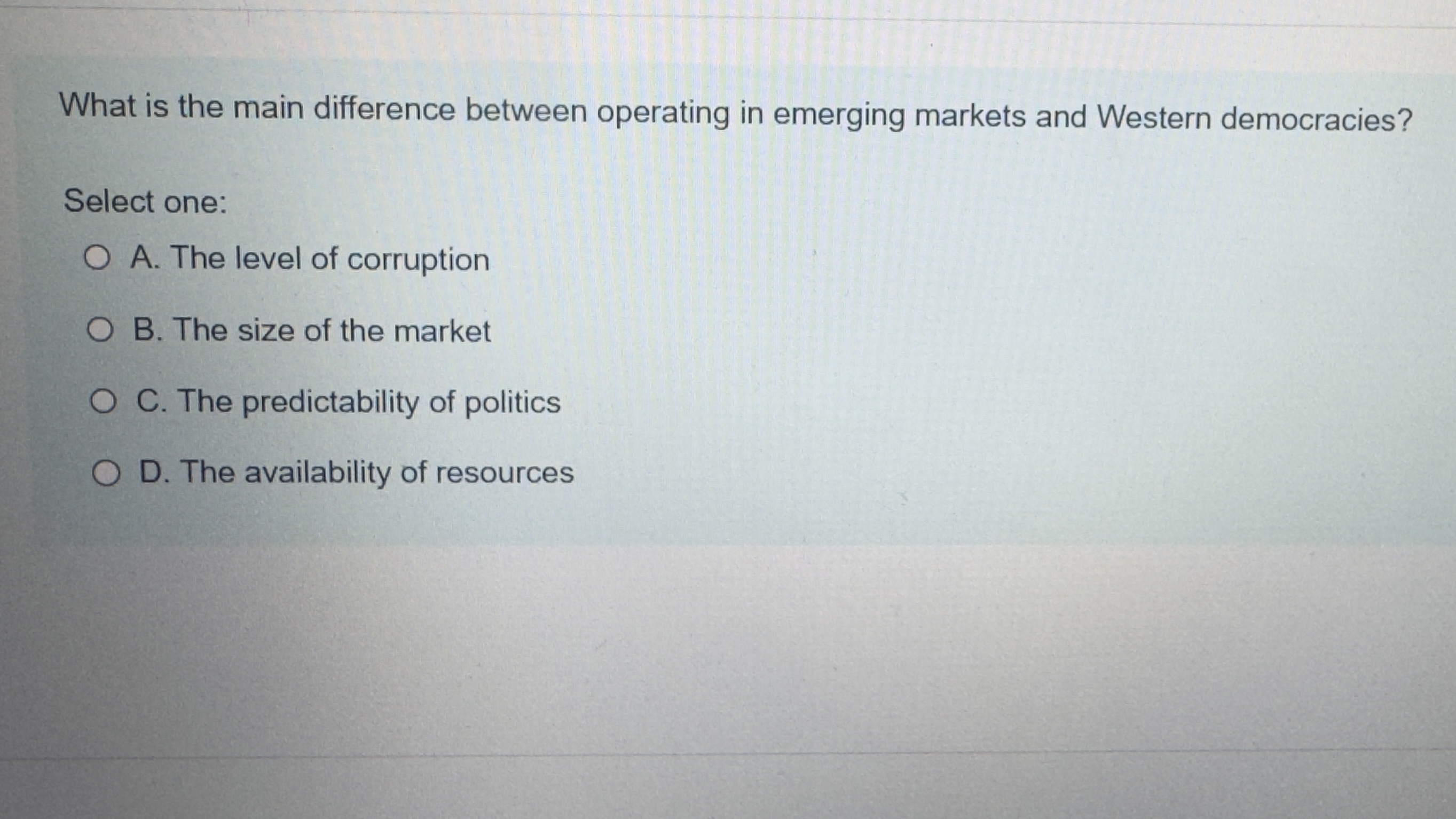 Solved What is the main difference between operating in | Chegg.com