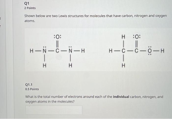 2 Points Shown below are two Lewis structures for | Chegg.com