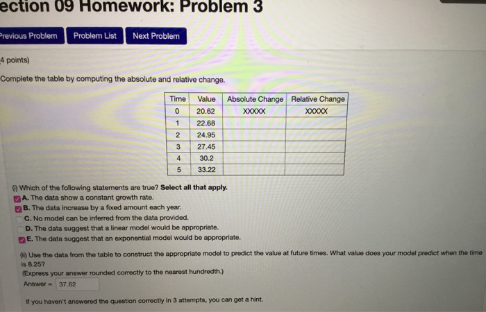 Solved ection 09 Homework: Problem 3 Previous Problem | Chegg.com