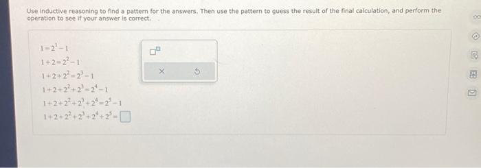 Solved Use inductive reasoning to find a pattern for the | Chegg.com