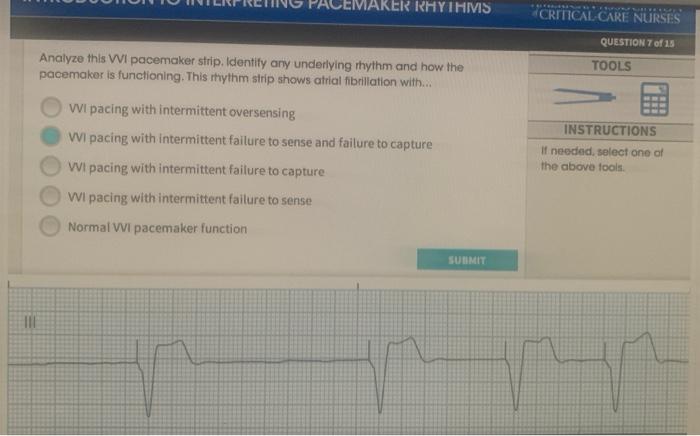 Solved Analyze this WI pacemaker strip. Identify any | Chegg.com