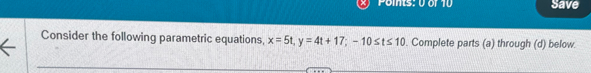 Consider the following parametric equations, | Chegg.com