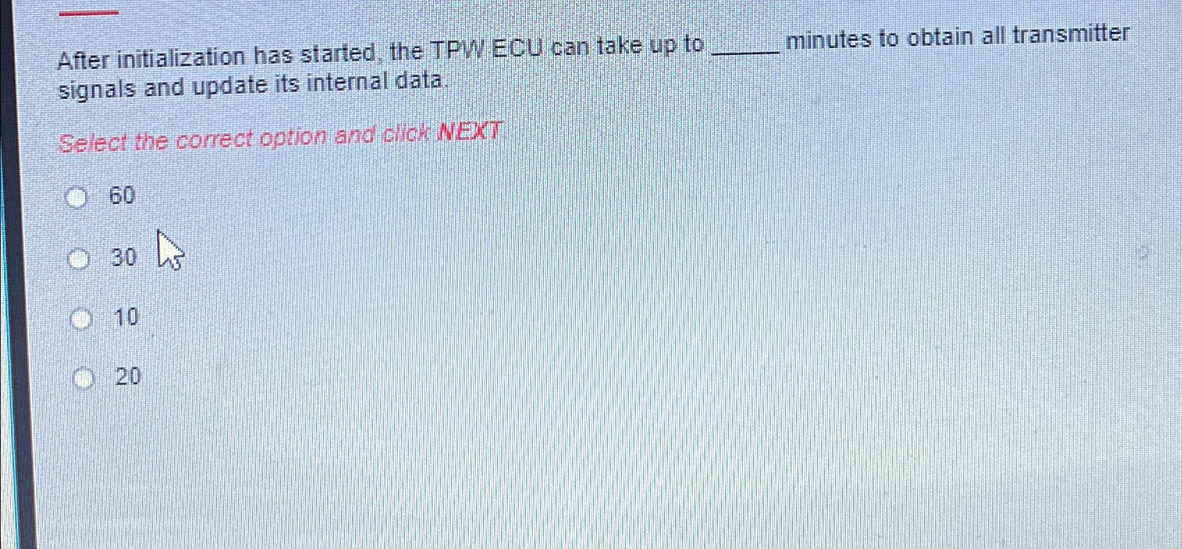 Solved After initialization has started, the TPW EOU can | Chegg.com