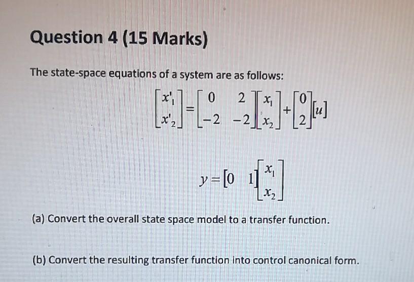 Solved Question 6 (15 Marks) (a) Calculate the coefficient | Chegg.com