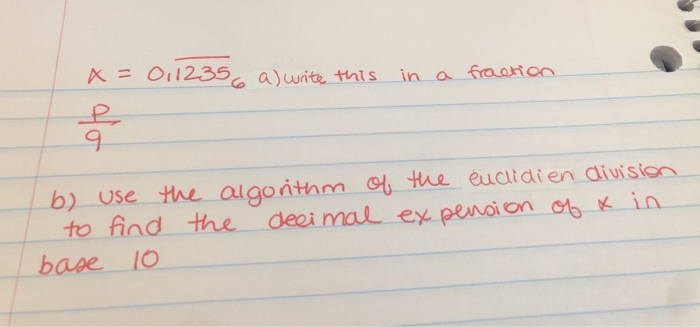 Solved in a fraction x = 0112356 al write this 모 e 9. b) use | Chegg.com