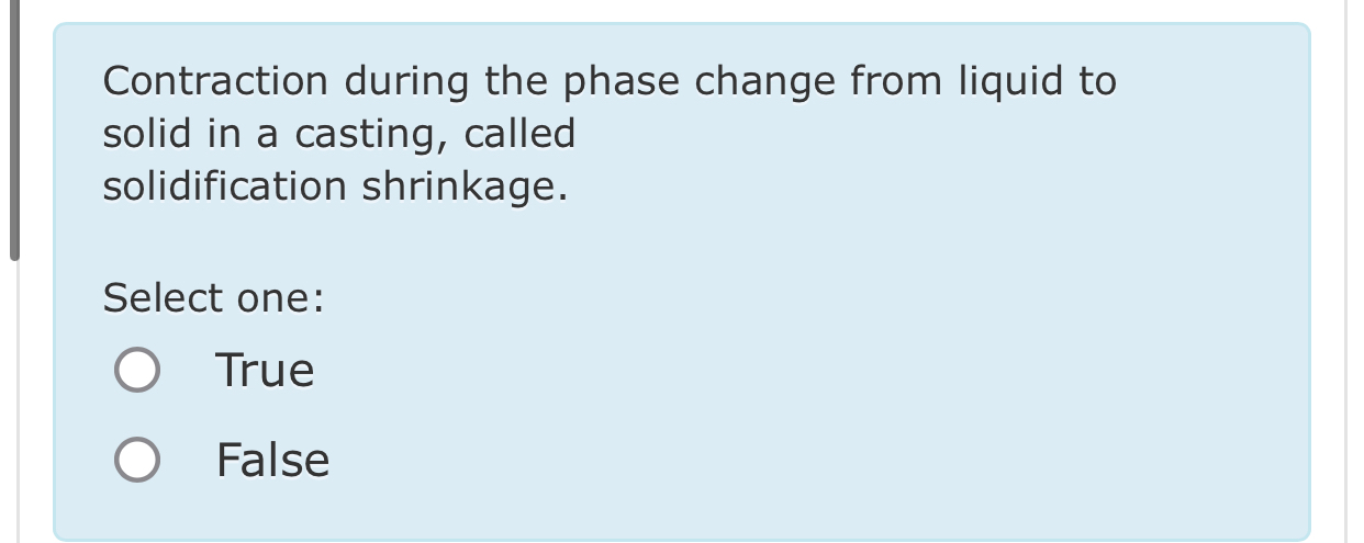 Solved Contraction during the phase change from liquid to | Chegg.com