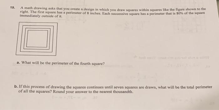 Solved 19. A math drawing asks that you create a design in | Chegg.com
