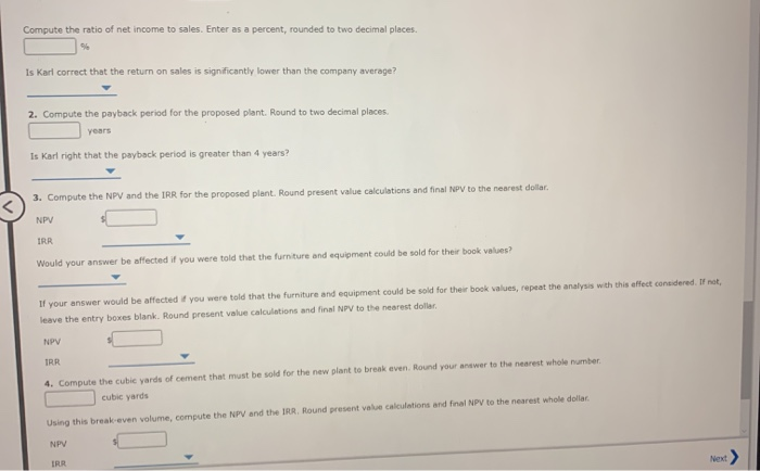 Solved Payback, Net Present Value, Internal Rate of Return, | Chegg.com