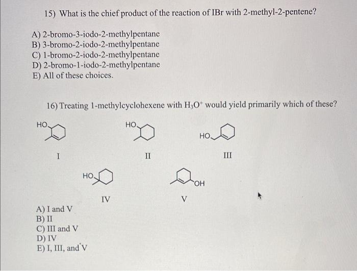 Solved 13) Consider the addition of HCl to | Chegg.com
