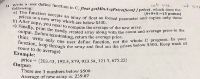 Solved the instructions only require the user define | Chegg.com