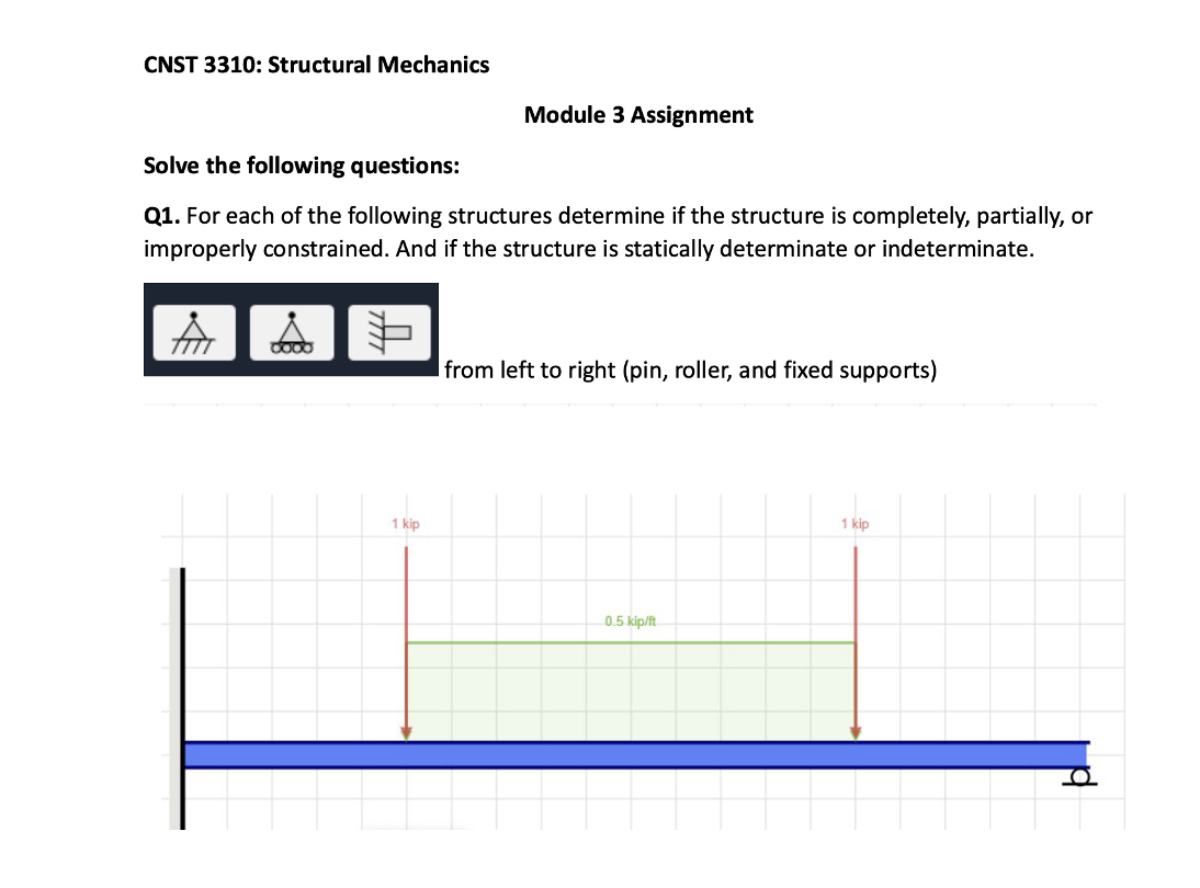 Solved CNST 3310: Structural MechanicsModule 3 | Chegg.com