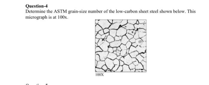 Solved Question-4 Determine the ASTM grain-size number of | Chegg.com