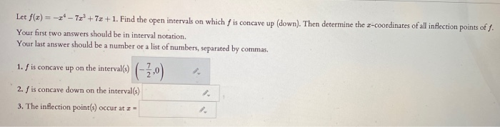 Solved Let f(x) = 4x4 - 8x2 + 12 Input the interval(s) on | Chegg.com