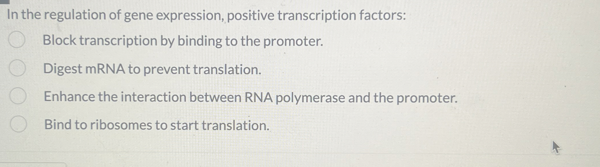 Solved In the regulation of gene expression, positive | Chegg.com