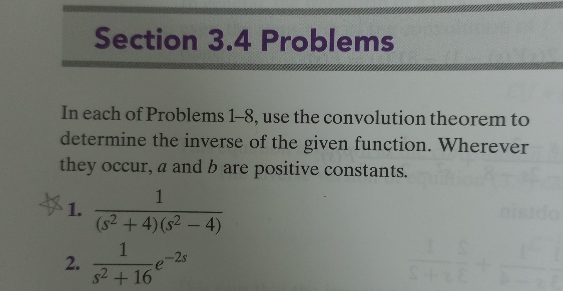 Solved In each of Problems 1-8, use the convolution theorem | Chegg.com