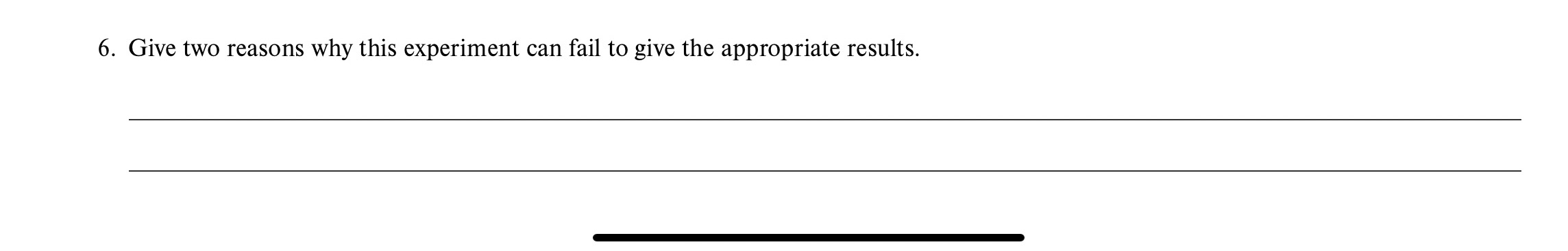 Solved Give two reasons why this experiment can fail to give | Chegg.com
