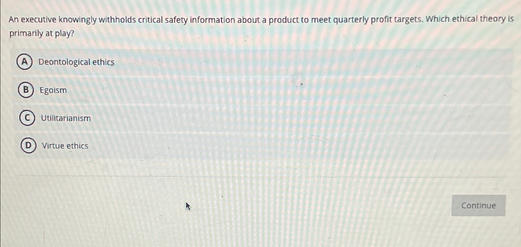 Solved An executive knowingly withholds critical safety | Chegg.com