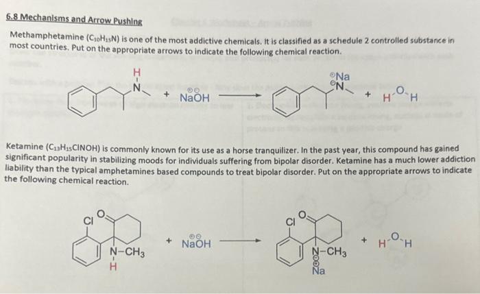 Solved 6.8 Mechanisms and Arrow Pushing Methamphetamine | Chegg.com