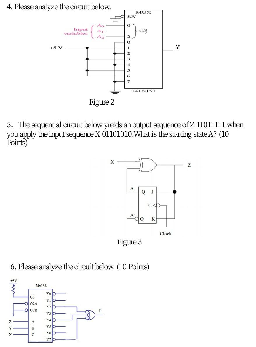 Solved 4. Please analyze the circuit below. MUX EN Ао A | Chegg.com