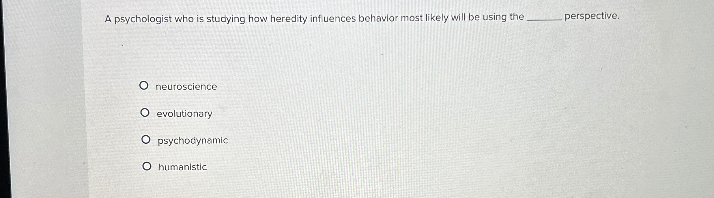 Solved A psychologist who is studying how heredity | Chegg.com