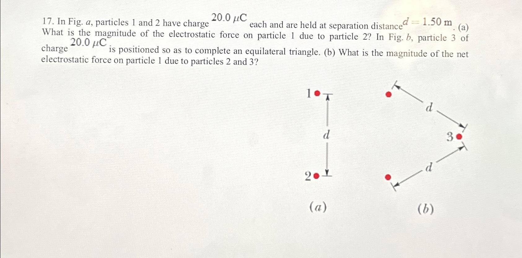 Solved In Fig. a, ﻿particles 1 ﻿and 2 ﻿have charge 20.0μC | Chegg.com