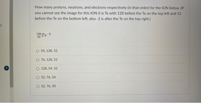 Solved How many protons, neutrons, and electrons | Chegg.com