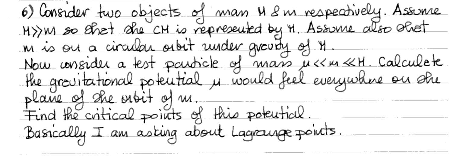 Solved Consider two objects of ﻿mass M ﻿and m ﻿respectively. | Chegg.com