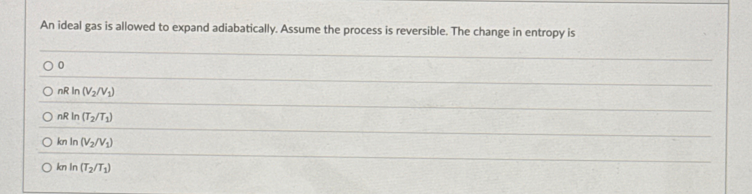 Solved An ideal gas is allowed to expand adiabatically. | Chegg.com