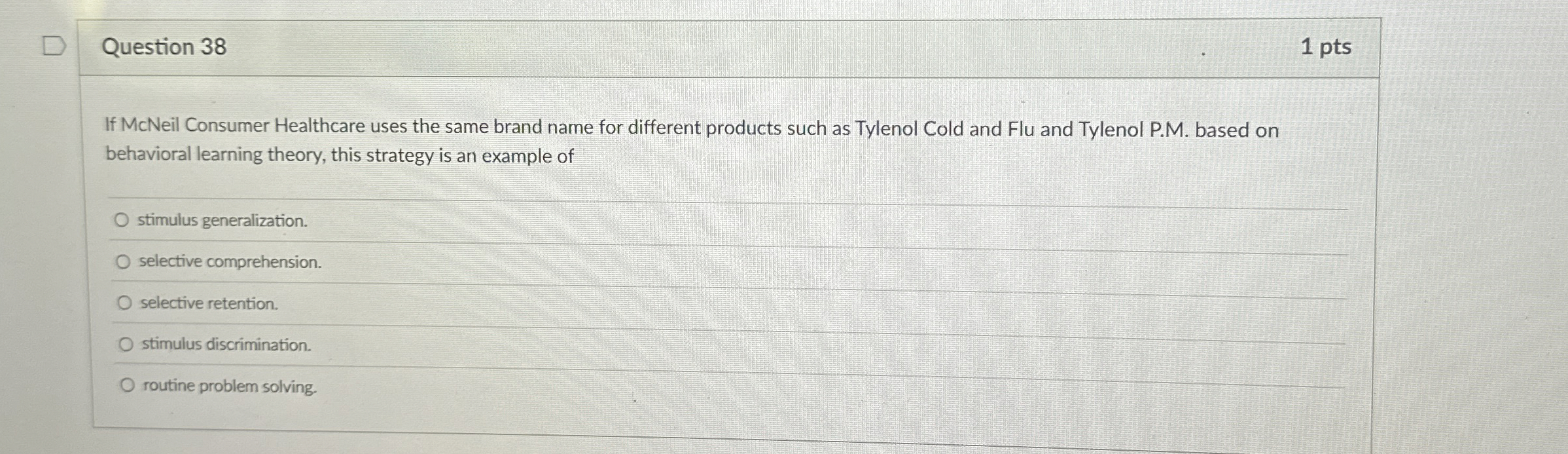 Solved Question 381 ﻿ptsIf McNeil Consumer Healthcare uses | Chegg.com