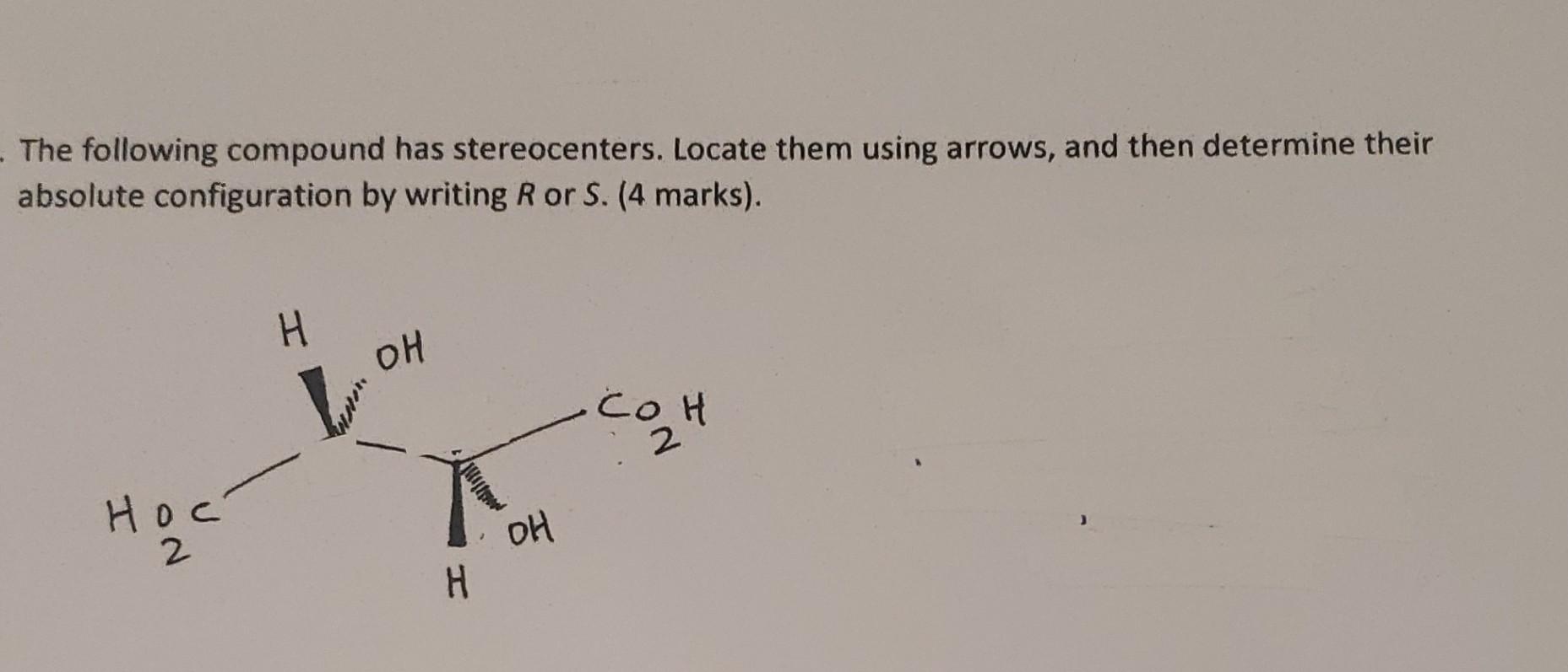 Solved The following compound has stereocenters. Locate them | Chegg.com