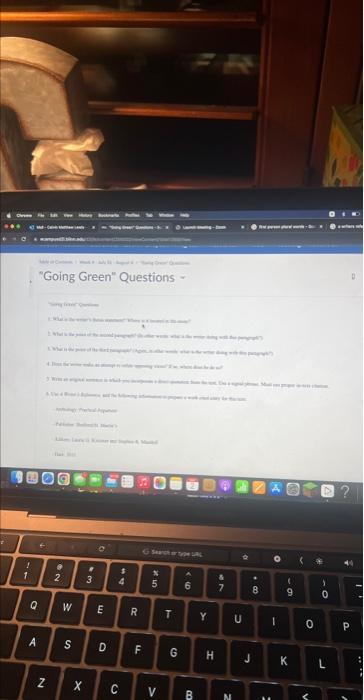"Going Green" Questions - | Chegg.com