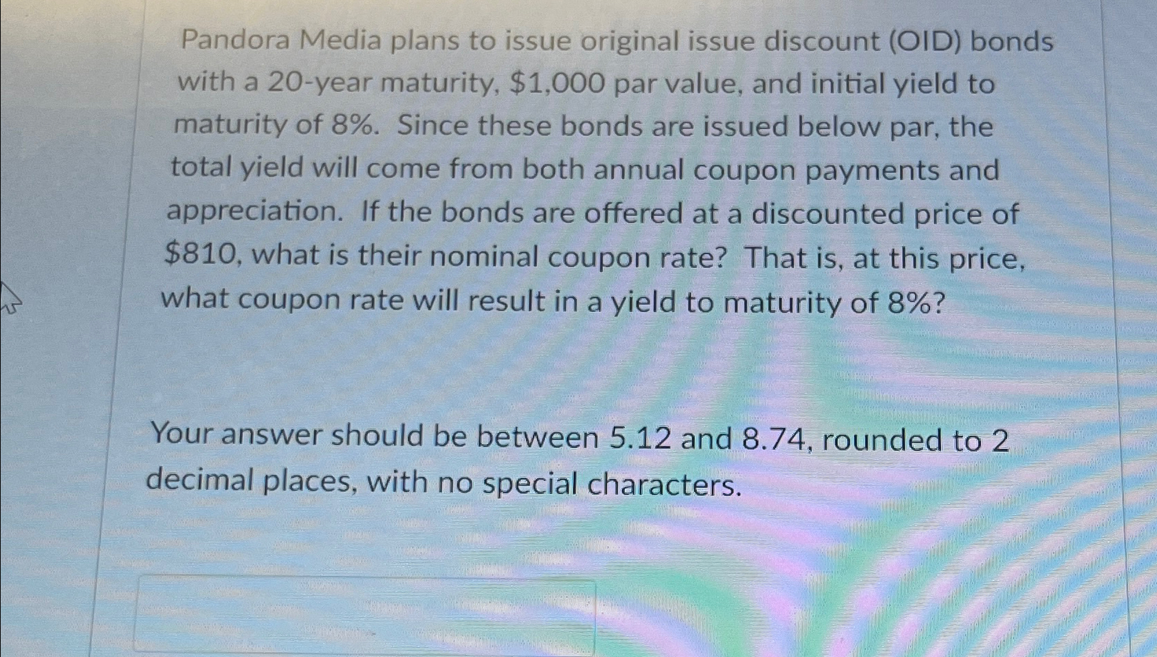 Solved Pandora Media plans to issue original issue discount | Chegg.com