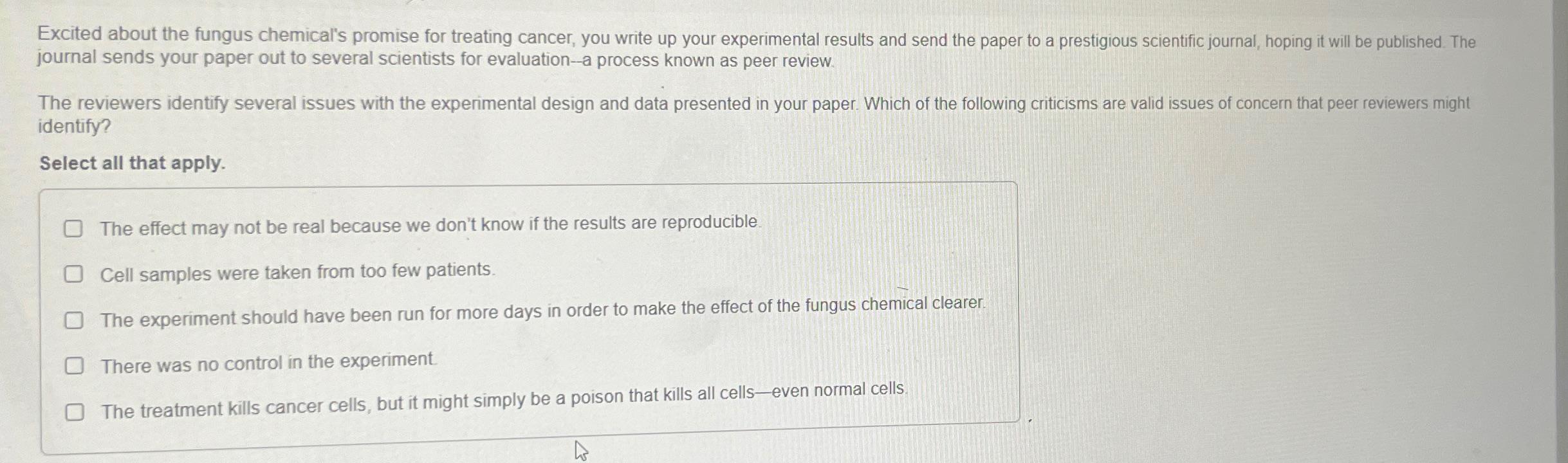 Solved Excited about the fungus chemical's promise for | Chegg.com