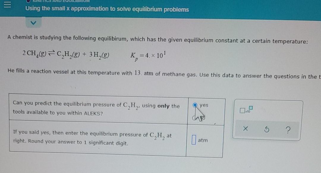 Solved Using The Small X Approximation To Solve Equilibrium