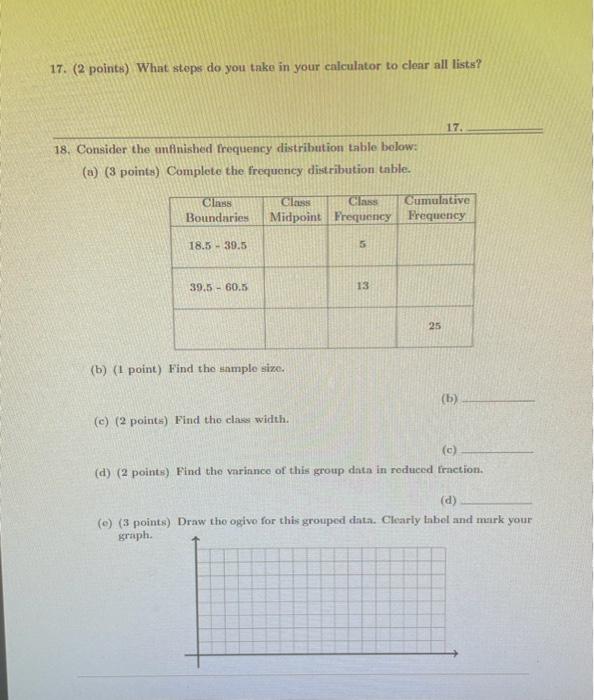 Solved 17. (2 points) What steps do you take in your | Chegg.com