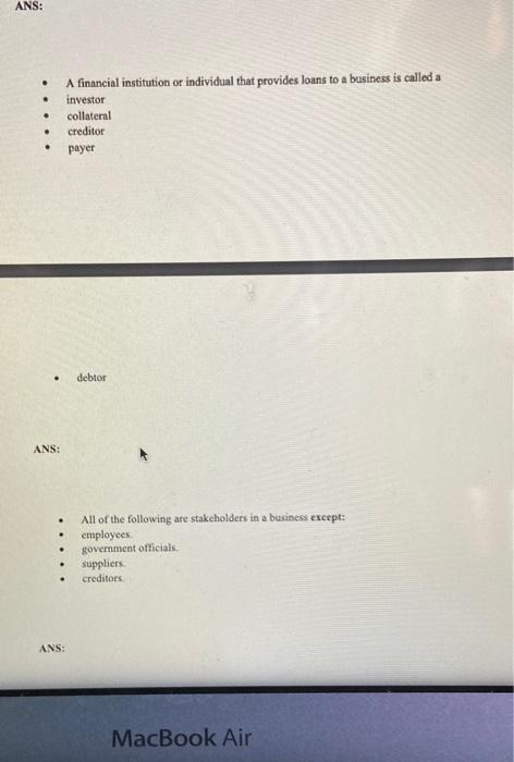 Solved - 100% 100% o CHAPTER 1: PLANNING A BUSINESS Multiple | Chegg.com