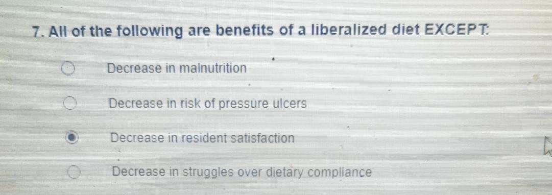 Solved All of the following are benefits of a liberalized | Chegg.com