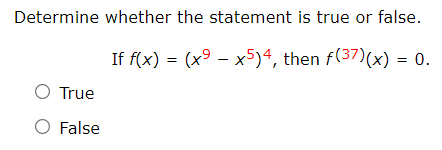 Solved Determine whether the statement is true or false.If | Chegg.com