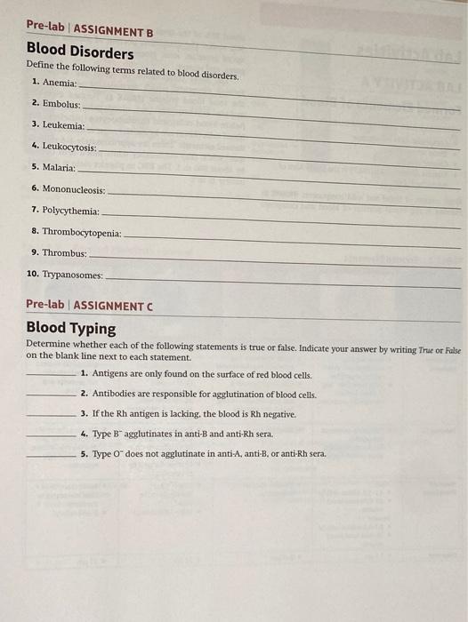 Solved Pre-lab Assignments The pre-lab assignments are | Chegg.com Solved Pre-lab Assignments The pre-lab assignments are | Chegg.com