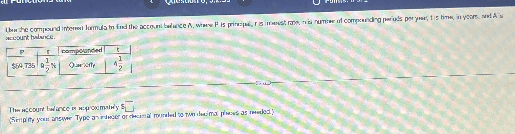 Solved Use the compound-interest formula to find the account | Chegg.com