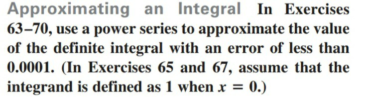 Solved Approximating an Integral In Exercises 63-70, use a | Chegg.com